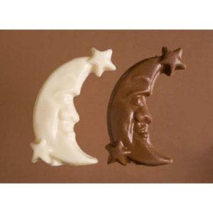 Crescent Moon face with stars – Virginia's Finest Chocolates