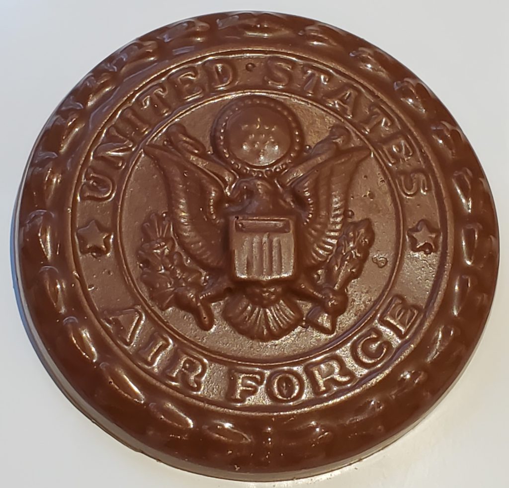 Air Force chocolate military insignia - Virginia's Finest Chocolates